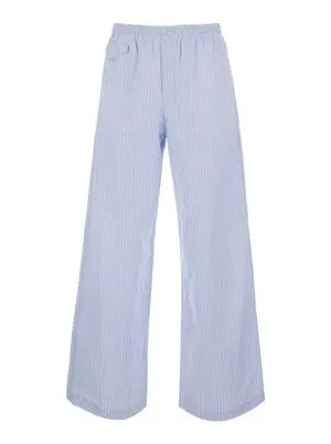 A.p.c. Lou Pants Light Blue With Front Pockets And Cotton Elastic - Multicolor
