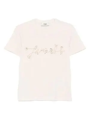 Fendi T-shirt Embr - Multicolor