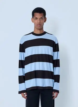 Bottega Veneta Striped Long Sleeve T-shirt - Blue