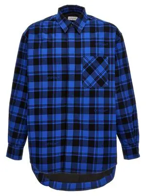 Off-White Check Flannel' Overshirt - Blue