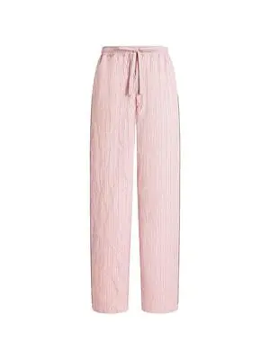 Dolce & Gabbana Striped Trousers With A Wrinkled Effect - Multicolor