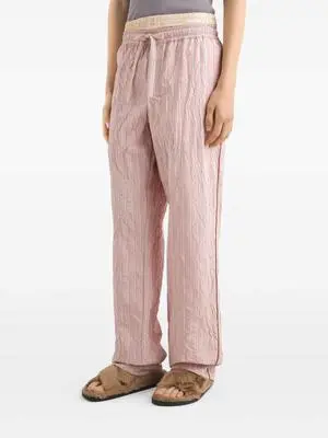 Dolce & Gabbana Striped Trousers With A Wrinkled Effect