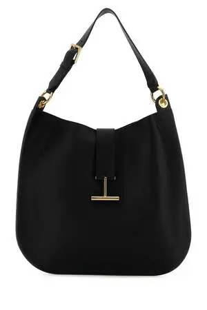 TOM FORD Leather Shoulder Bag - Black