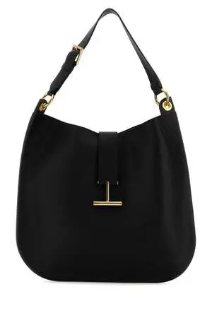 TOM FORD Leather Shoulder Bag - Black