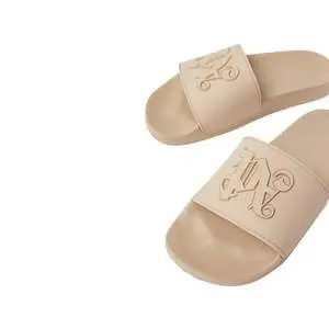 Palm Angels Monogram Pool Slides - Cream
