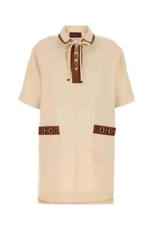 Gucci Sand Linen Mini Dress