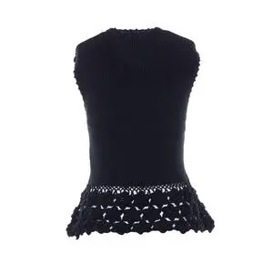 GANNI Cotton Crochet Vest