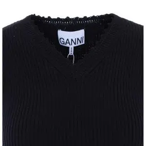 GANNI Cotton Crochet Vest