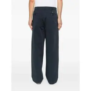 Prada Wide-leg Twill Trousers - Blue