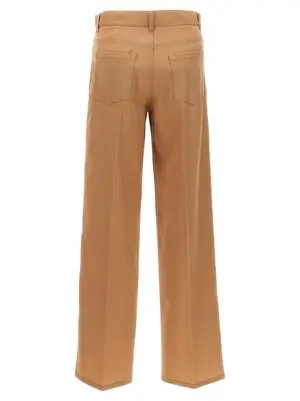JIL SANDER Wool Gabardine Loose Leg Pants