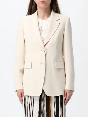 Max Mara Crepe Single-breasted Blazer - Cream
