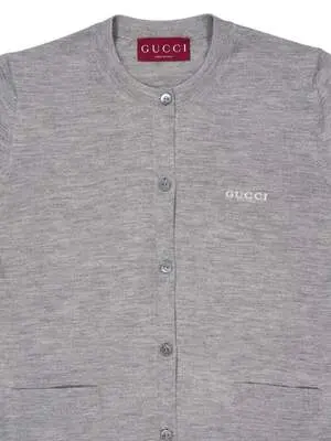 Gucci Long Sleeve Crew-neck Cardigan
