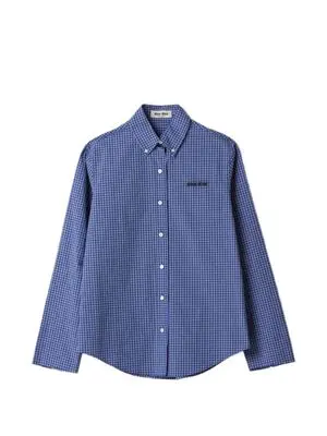 Miu Miu Checked Cotton Shirt - Multicolor