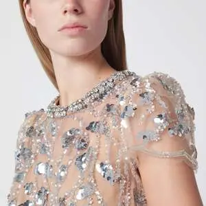 SELF-PORTRAIT Sequin-embellished Midi Dress In Polyester