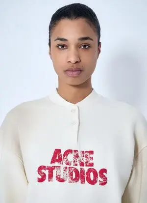 Acne Studios Logo Embroidered Sweatshirt - Multicolor