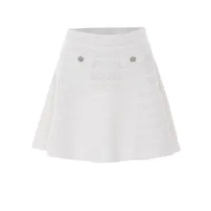 SELF-PORTRAIT Pointelle Knit Mini Skirt