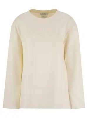 Max Mara Berma Silk And Cotton Sweatshirt - White