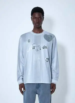 Acne Studios Embroidered Logo Long-sleeve Shirt - Gray