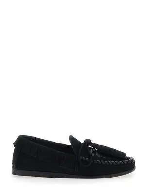 Isabel Marant Étoile Suede Fitza Loafers - Black