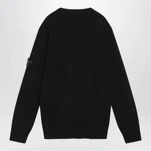 Stone Island Navy Wool Crew-neck Sweater - Blue