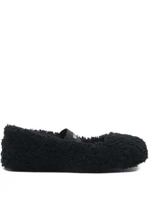Moon Boot Shearling Ballet Flats - Black