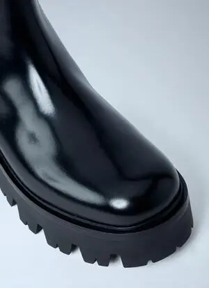 Prada Logo Plaque Ankle Boots