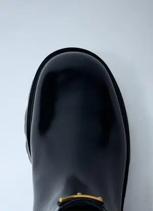 Prada Logo Plaque Ankle Boots