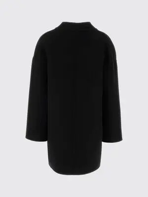 Gucci Wool Coat With Leather Patch Pockets