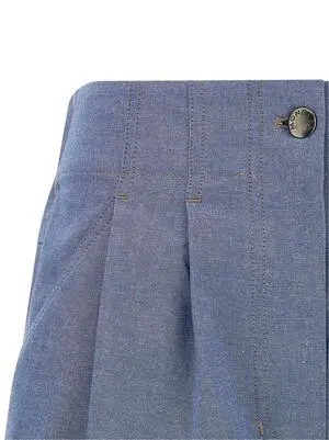 Moncler Chambray Cotton Shorts