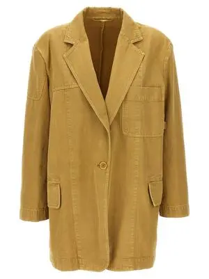 Max Mara Dizzy Cotton Canvas Blazer - Cream