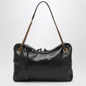 VIVIENNE WESTWOOD Textured Calf Leather Shoulder Bag - Black
