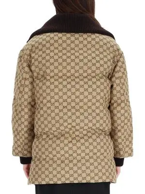 Gucci Quilted Down Jacket - Cream