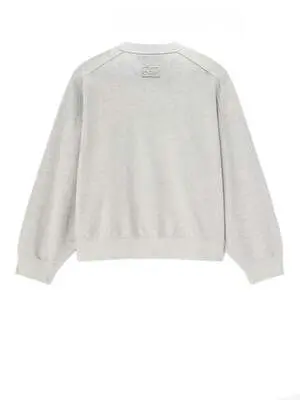 GANNI Logo Cotton Sweatshirt - Gray