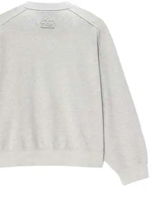 GANNI Logo Cotton Sweatshirt - Gray