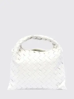 Bottega Veneta Hop Woven Leather Bag - White