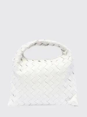 Bottega Veneta Hop Woven Leather Bag - White