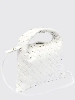 Bottega Veneta Hop Woven Leather Bag - White