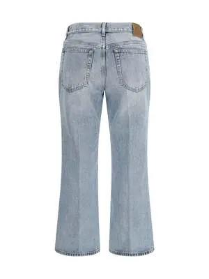 TOTEME Cotton Flared-hem Jeans - Blue
