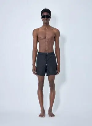 Moncler Elasticated Swim Shorts - Black