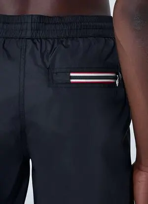 Moncler Elasticated Swim Shorts - Black