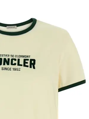 Moncler Flocked Logo T-shirt - Cream