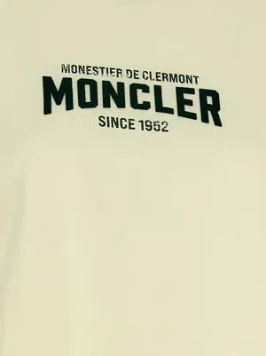Moncler Flocked Logo T-shirt - Cream