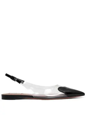 Alaïa Le Cœur Flat Slingbacks - Black