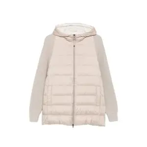 Brunello Cucinelli Neutrals Jackets Puffer Jackets - Cream