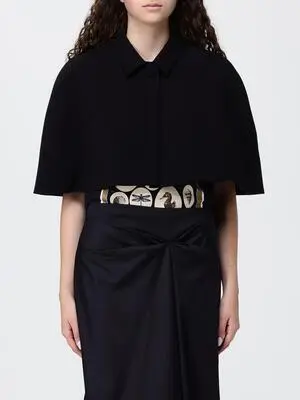 Max Mara Cropped Single-breasted Cape In Cady