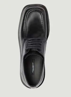 Dolce & Gabbana Brushed Leather Derby Shoes