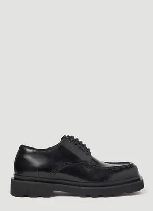 Dolce & Gabbana Brushed Leather Derby Shoes - Black