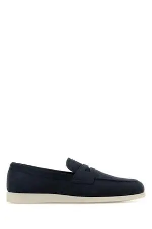 Church's Navy Suede Loafers - Blue