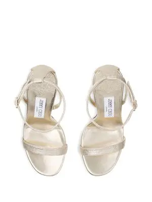 JIMMY CHOO Moza Leather Heel Sandals