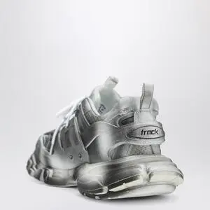 Balenciaga Track Stencil Logo Sneakers In /white - Black